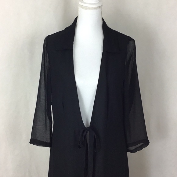 April Cornell | Jackets & Coats | Vintage April Cornell Black Sheer ...